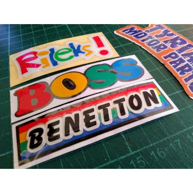👍 STICKERS PANGKAH BENETTON BOSS RILEKS STICKER MOTOR CUTTING PANTUL ...
