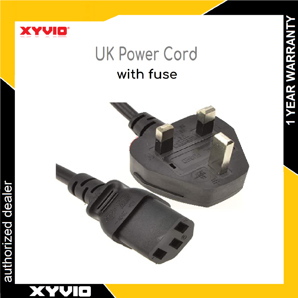 UK 3 Pin Power cord with fuse (SIRIM Approved) | Shopee Malaysia