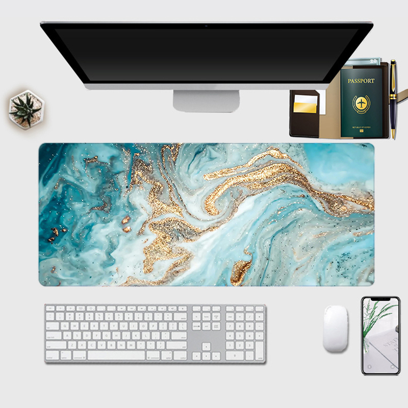 Large Marble Mouse Pad 3mm Thickness Gamer Computer Desk Mat Big Gamer ...