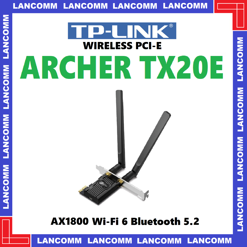 TP-LINK Archer TX20E AX1800 Wi-Fi 6 Bluetooth 5.2 PCIe Adapter | Shopee ...