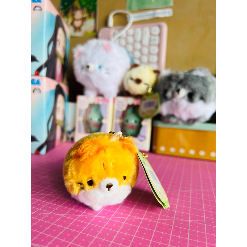 YELL Round Cats Plush Charms BC Mini Animal Soft Toys Plush Keychain ...