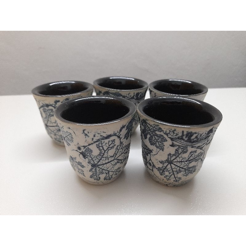 Malaysia Handicraft Tenmoku Pottery 5 Tea Cups | Shopee Malaysia