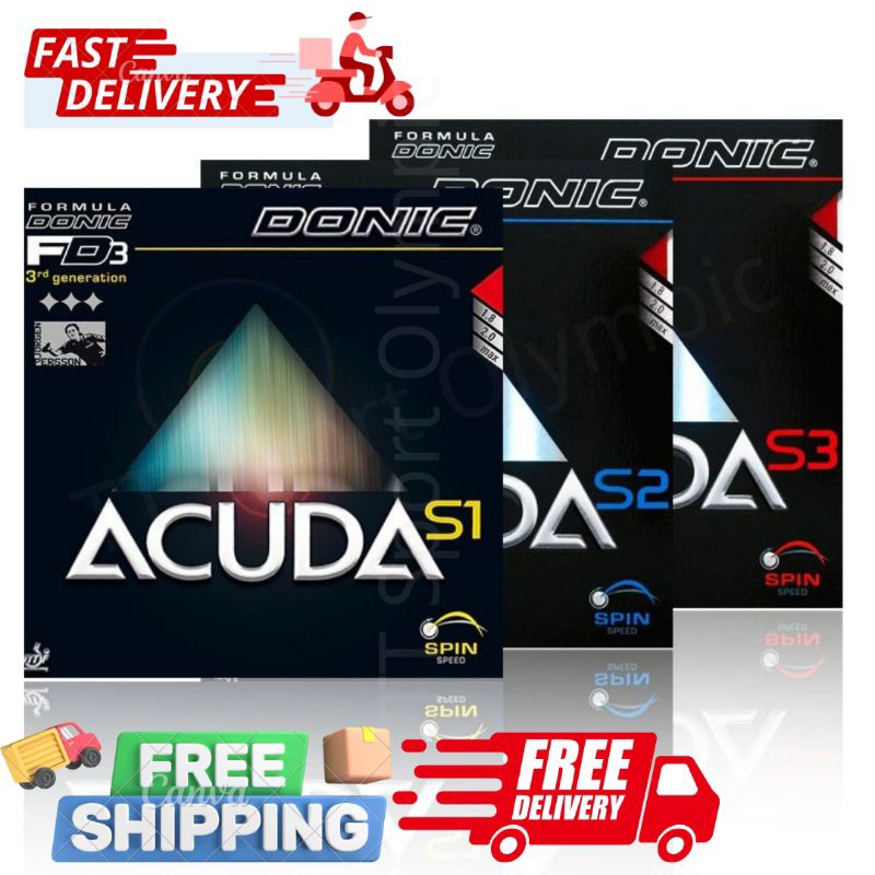 Donic Acuda S1 S2 S3 Table Tennis Rubber 套胶运动 TT Sport Ping Pong 乒乓球 ...