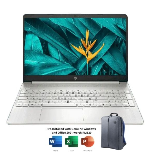 HP 15s-Fq5115TU 15.6'' FHD Laptop Natural Silver ( I5-1235U, 8GB, 512GB ...