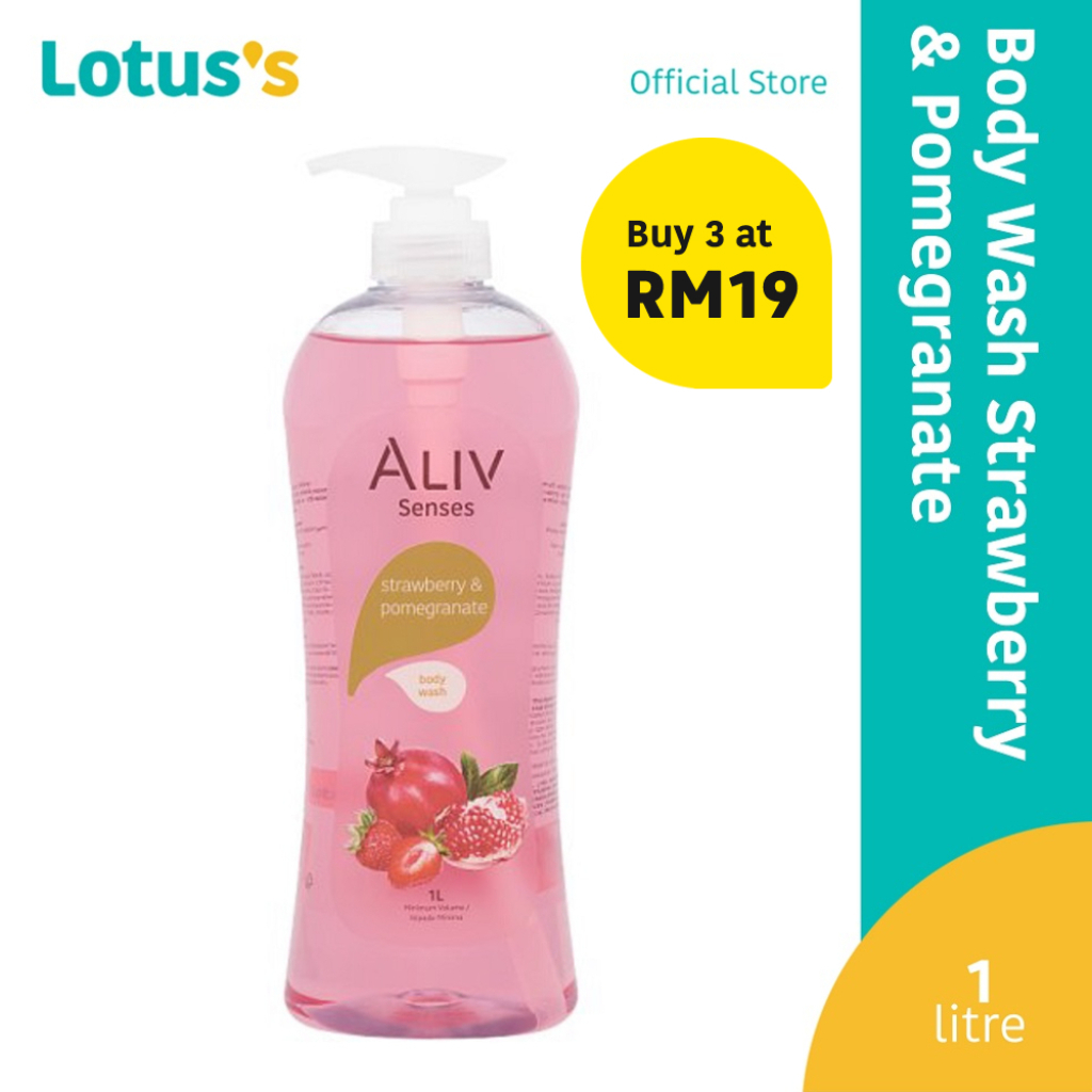 Aliv Senses Strawberry & Pomegranate Body Wash 1L | Shopee Malaysia
