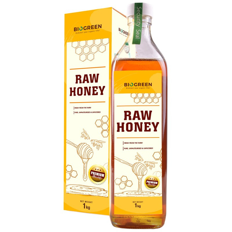 Biogreen Raw Honey With Active Enzymes (1kg) | Shopee Malaysia