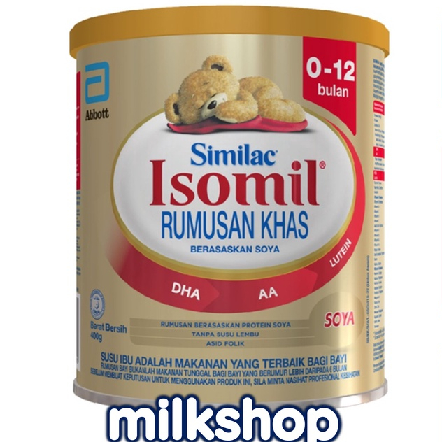 Similac Isomil Soy Formula 400g Abbott Milk Soya Tanpa Susu Lembu Vegan ...