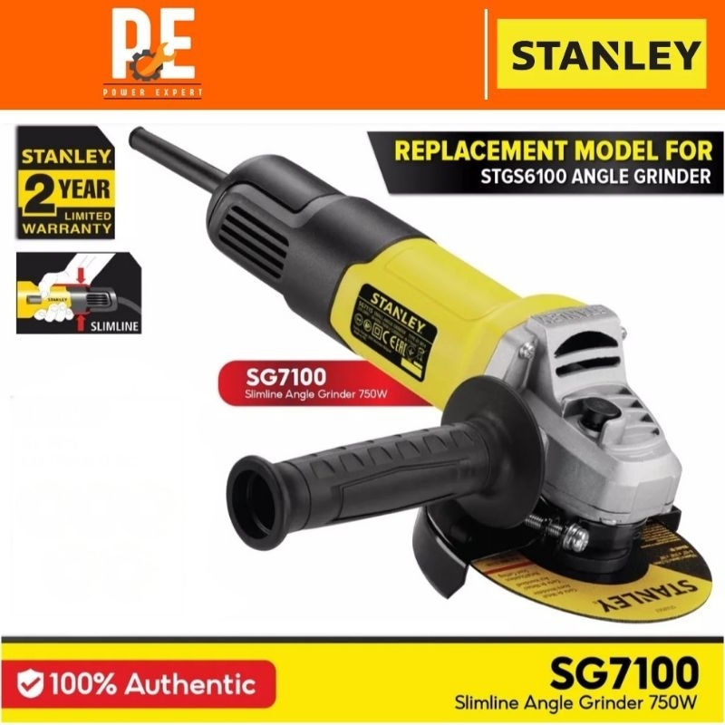 [EXCLUSIVE MODEL] STANLEY SG7100 4" SLIM SMALL ANGLE GRINDER 750W 100MM ...