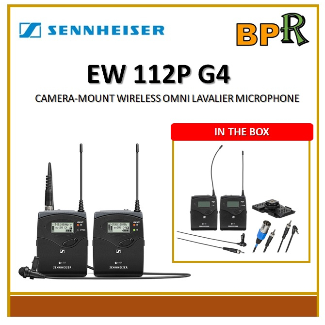 Sennheiser EW 112P G4 (ME 2-II) Camera-Mount Wireless Omni Lavalier Microphone System | Shopee ...