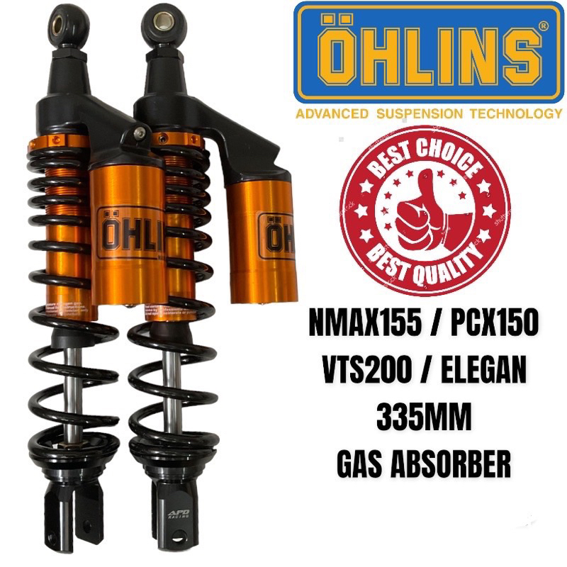 ADJUSTABLE 335MM TO 345MM!!! NMAX PCX150 ELEGAN SYM VTS200 MONOSHOCK ...
