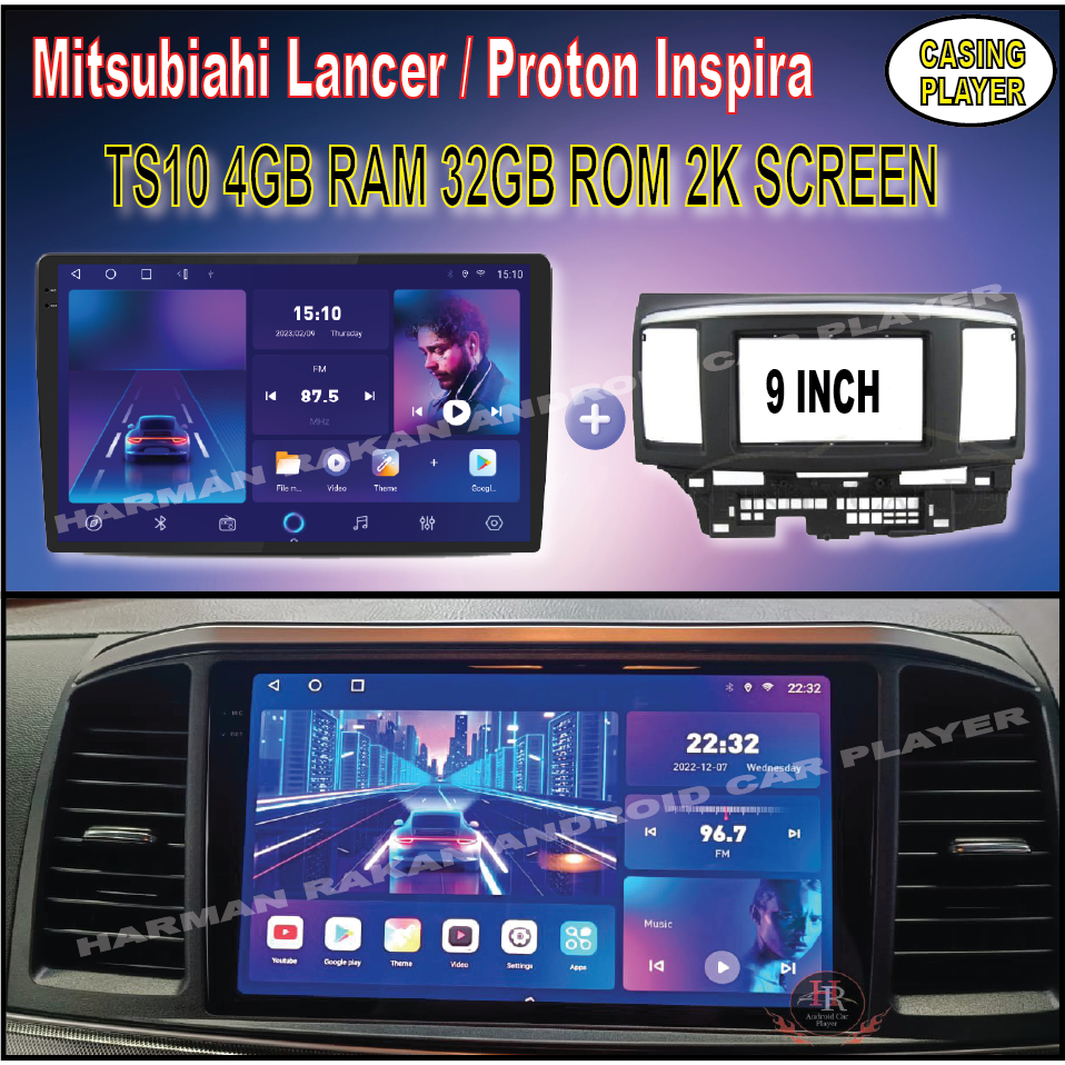 Mitsubishi Lancer/ Inspira / EvoX WITH Android player ( EVO X design 9" ) | Shopee Malaysia