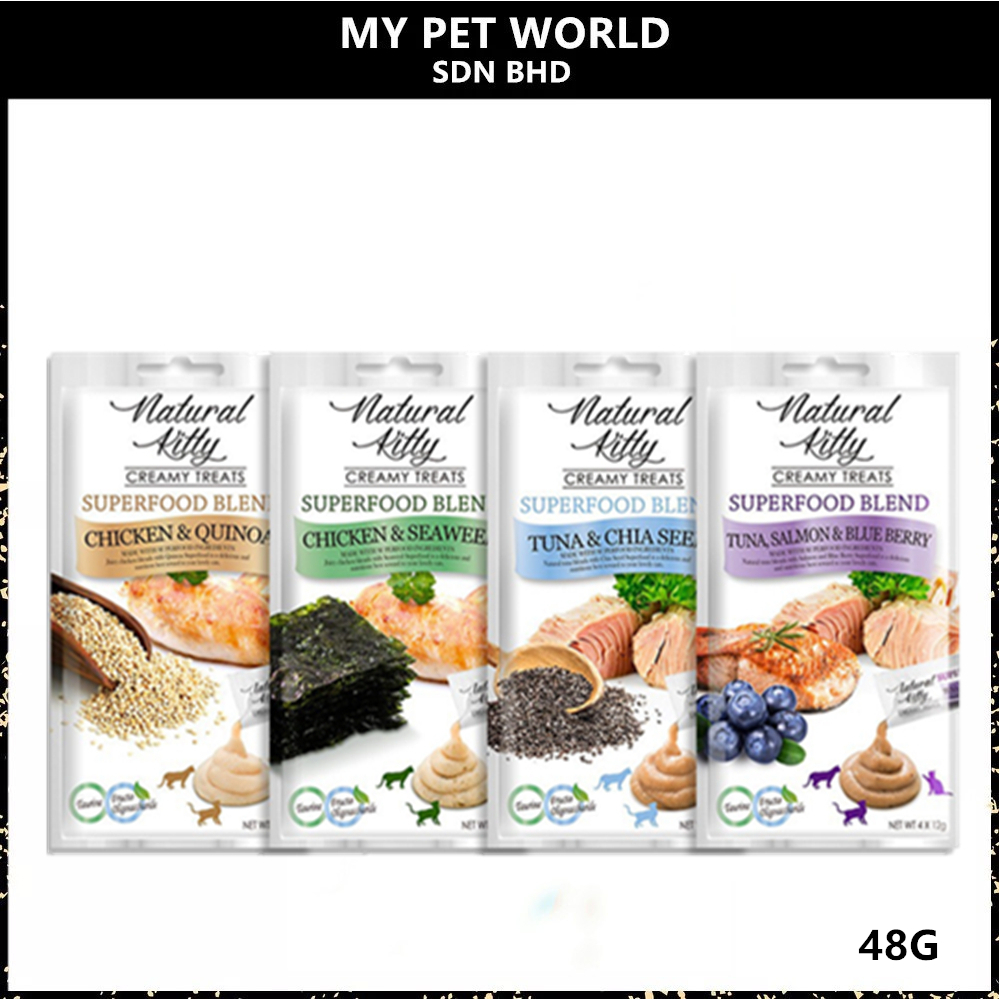 Natural Kitty Creamy Treats Superfood Blend (4 x 12G) 48G | Shopee Malaysia