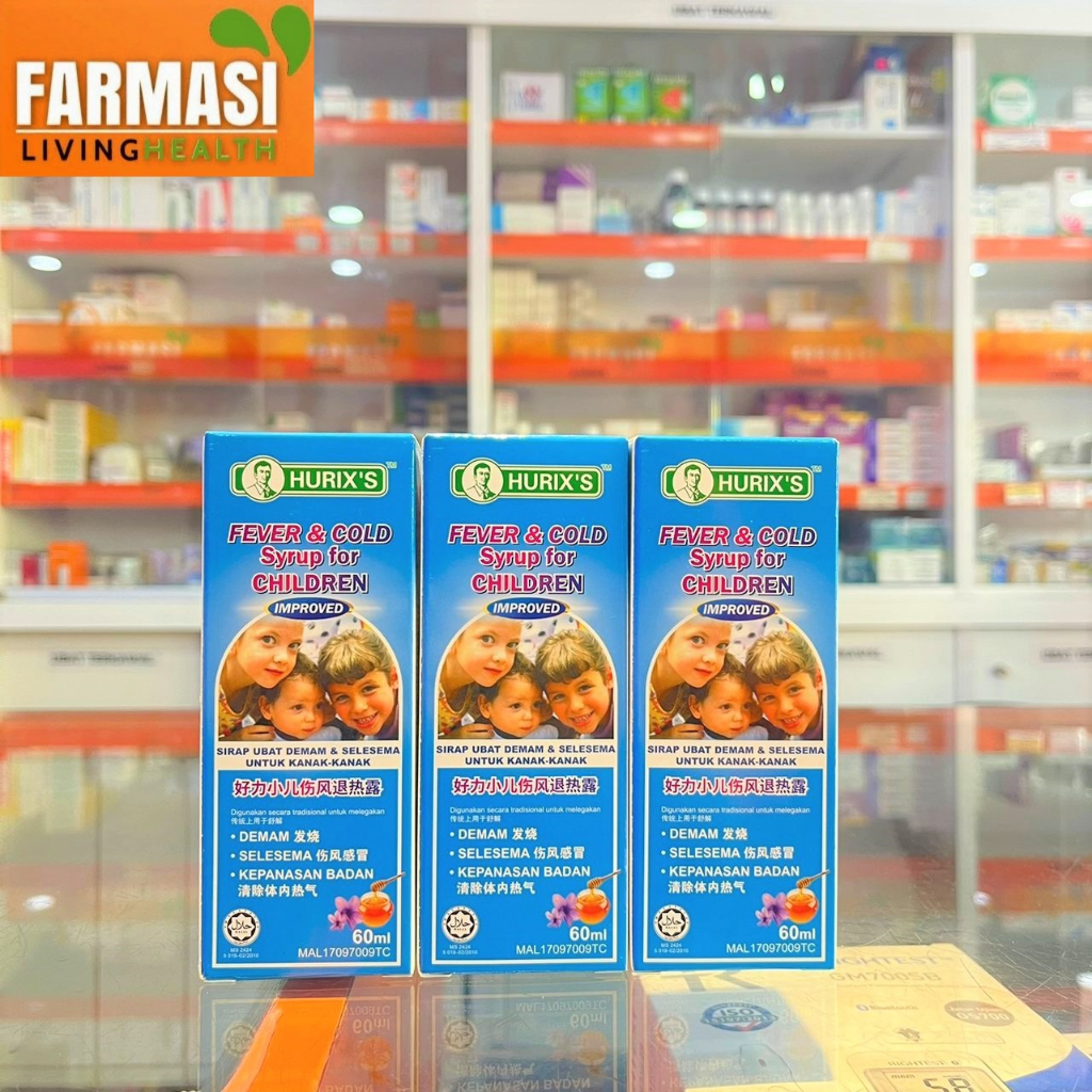 HURIX'S FEVER & COLD SYRUP FOR CHILDREN ( IMPROVED ) 60ML | Shopee Malaysia