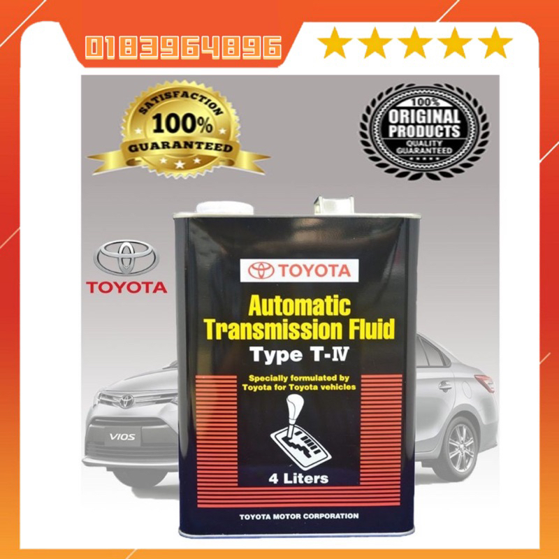 (100% Original) Toyota ATF T4 Auto Gear Oil (4L) Vios/Altis/Myvi/Camry ...