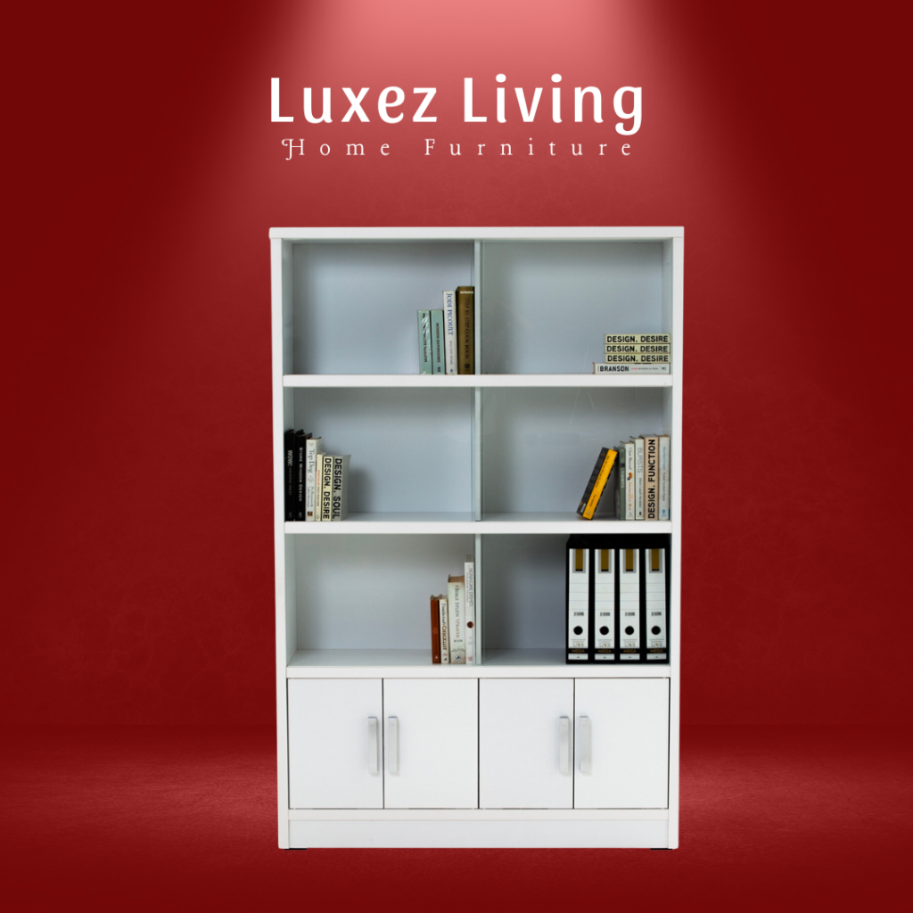 LUXEZ HAVIR 6 Compartment File Cabinet 4 Glass Door Office File Cabinet ...