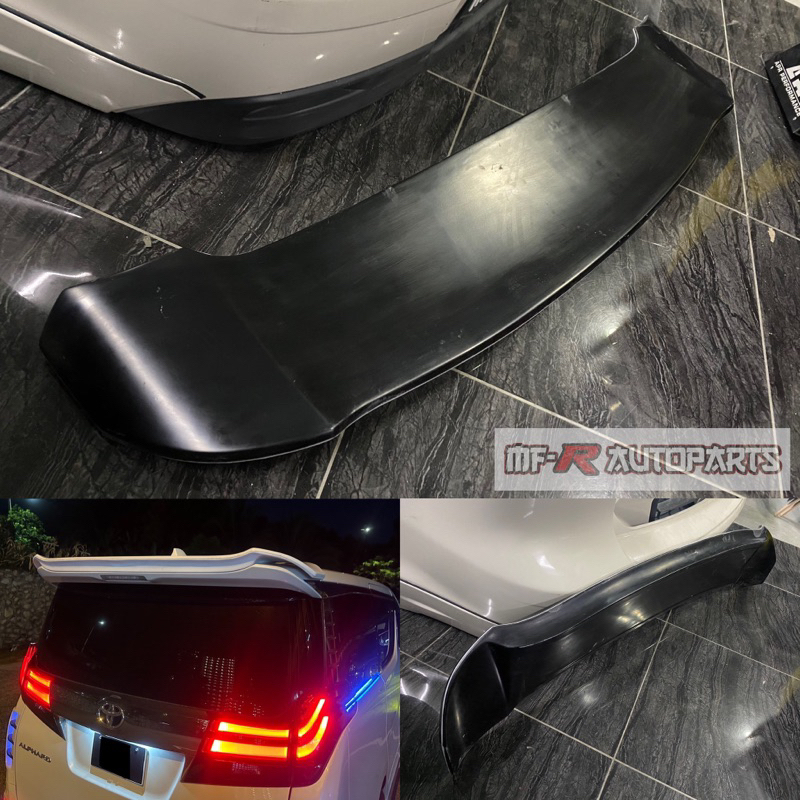 (NEW) REAR TOP SPOILER SILK BLAZE FRP FOR ALPHARD VELLFIRE AGH30 ...