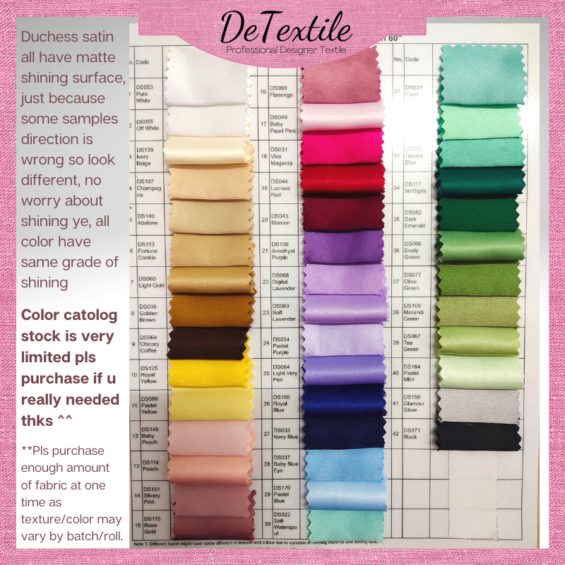 DeTextile Heavy Premium Duchess Satin Bridal Satin Fabric for Wedding ...
