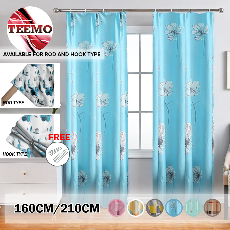 Teemo 1pcs Hook / Rod Type Modern Minimalist Semi Sheer Curtain Drape ...