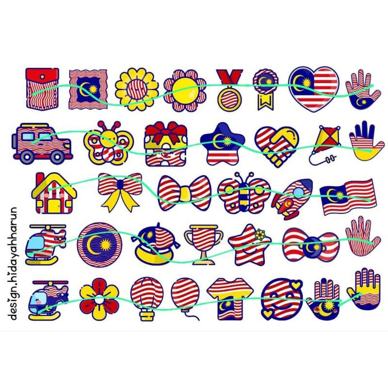 Plannar Design Jalur Gemilang pelbagai bentuk | Shopee Malaysia