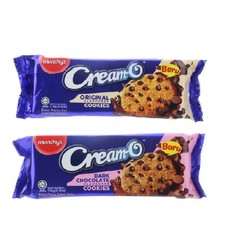 Munchy's Cream-o Original / Dark Chocolate Flavoured Cookies 119g ...