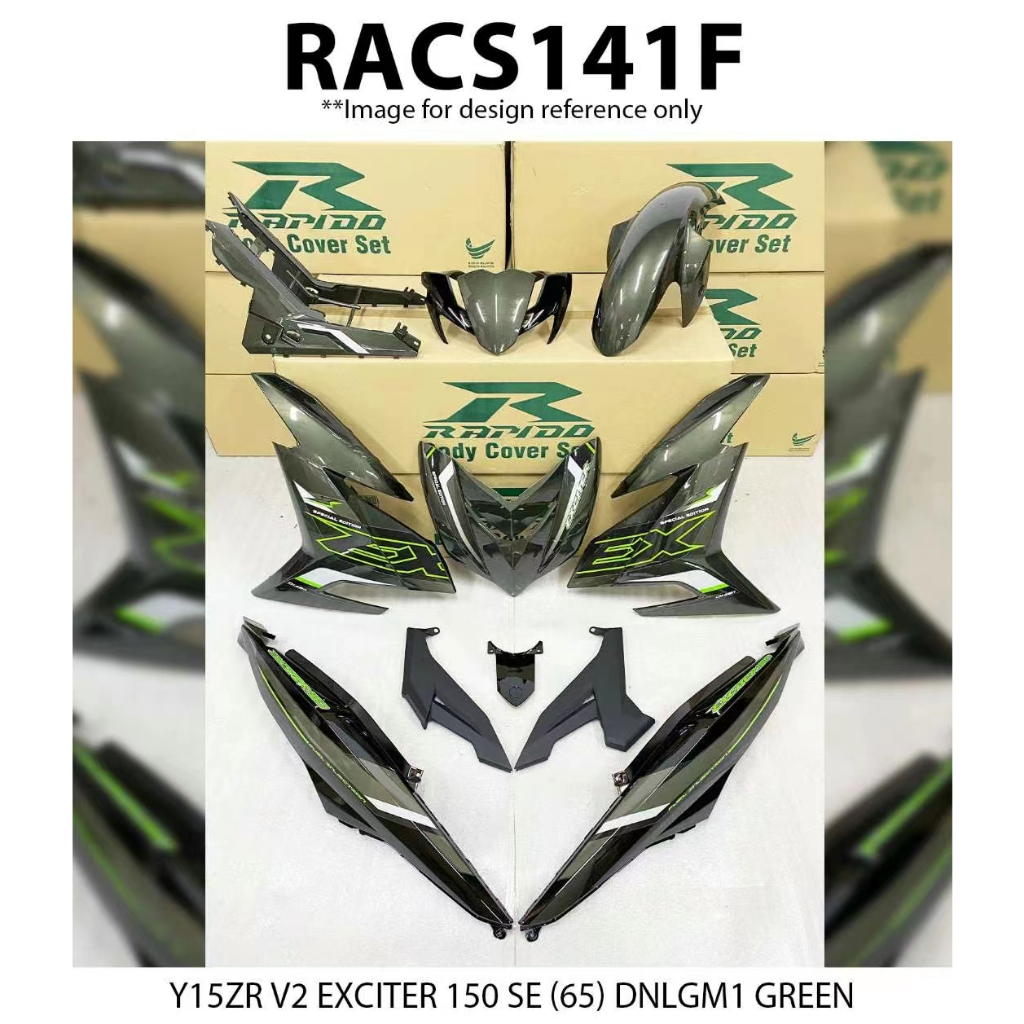 Rapido Cover Set Yamaha Y15ZR V1 V2 Exciter 150 SE (65) Purple Dnlgm1 Green Colour Body Frame ...