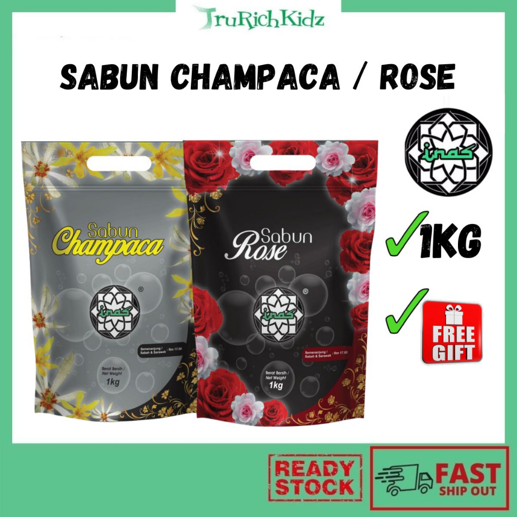 Sabun Inas Champaca ( Cempaka ) Rose 1kg Serbaguna Cuci Baju Kotoran Degil Bau Ros Chempaka ...