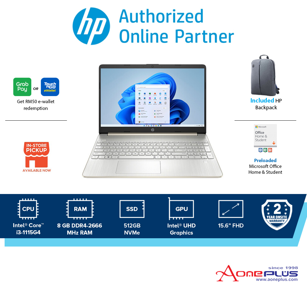 HP 15s-fq2682TU (Pale Gold) / 15s-fq2683TU (Natural Silver) / 15s ...