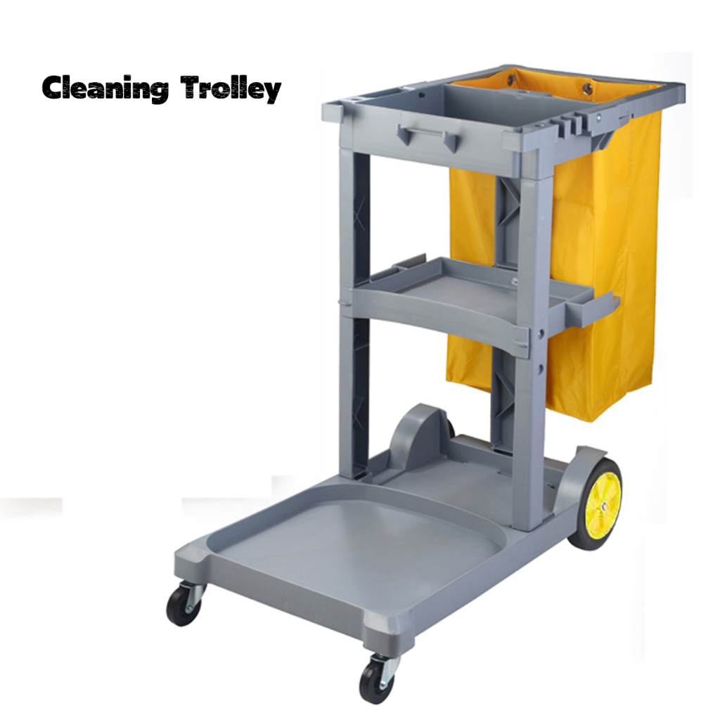 8080 MULTI PURPOSE CLEANING TROLLEY JANITOR CART FOR MOP BUCKET BROOM ...