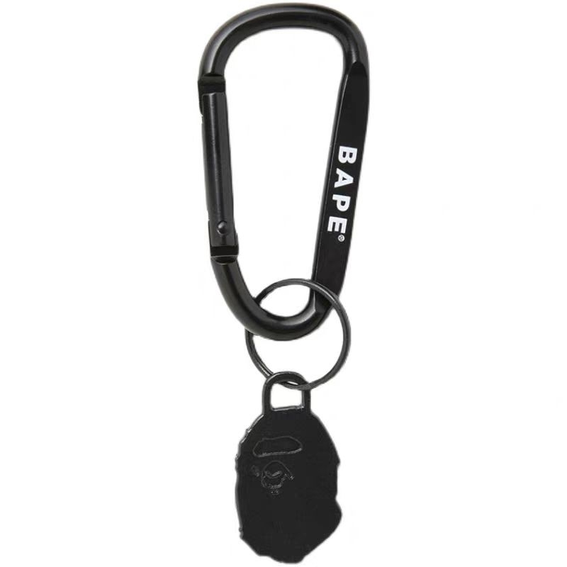 BAPE Black Carabiner Key Ring Key Chain Bag Pendant Accessory - Stylish ...