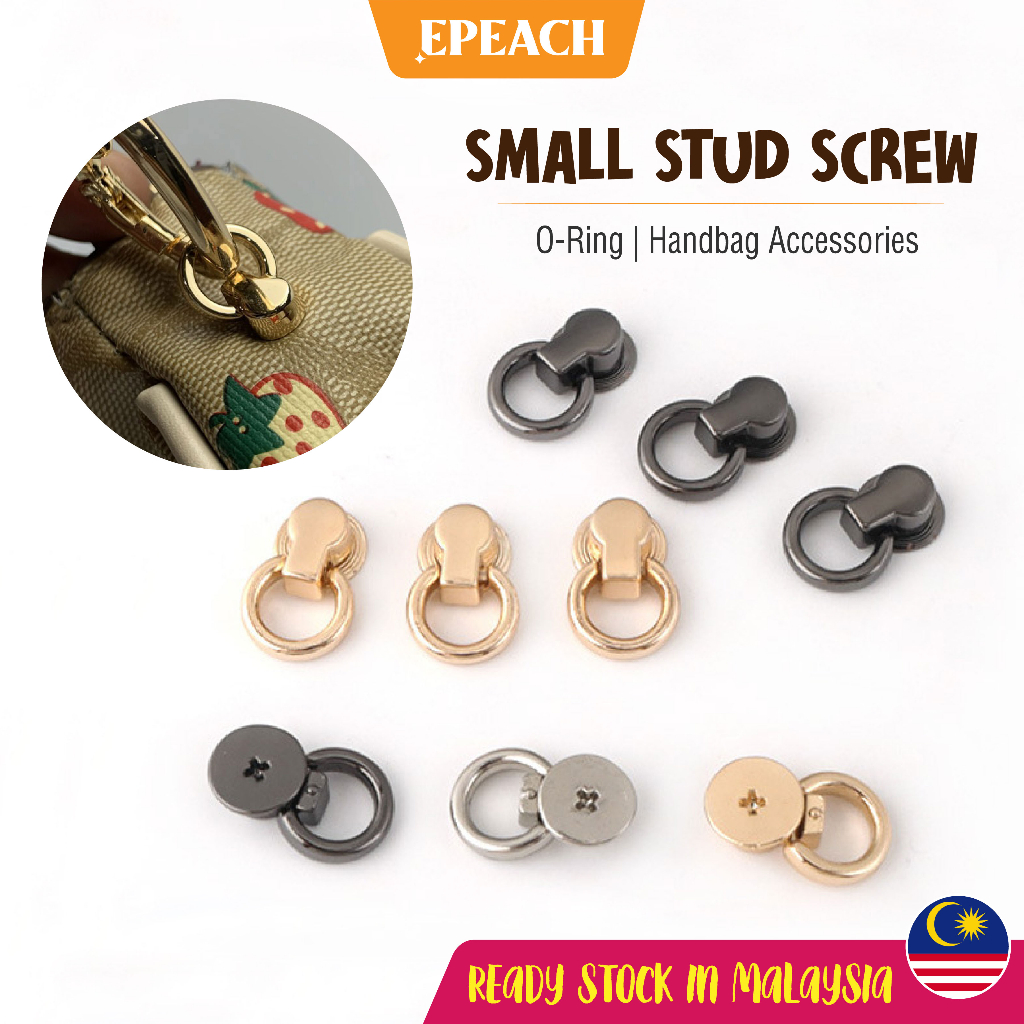 epeach Stud Screw 1pc O Ring Alloy Buckle | Handbag Screw | Bag Purse ...