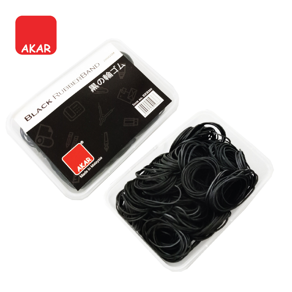 Getah Hitam AKAR 200gsm (Akar Black Rubber Band / Strong Elastic Office ...
