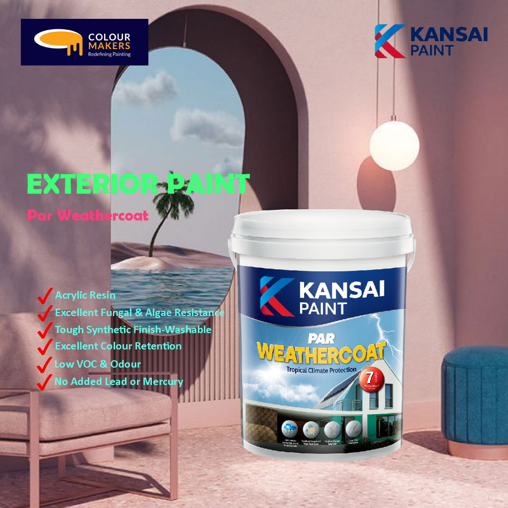KANSAI Par Weathercoat 1L (Part 7/8) Cat Dinding Luar Rumah Exterior ...