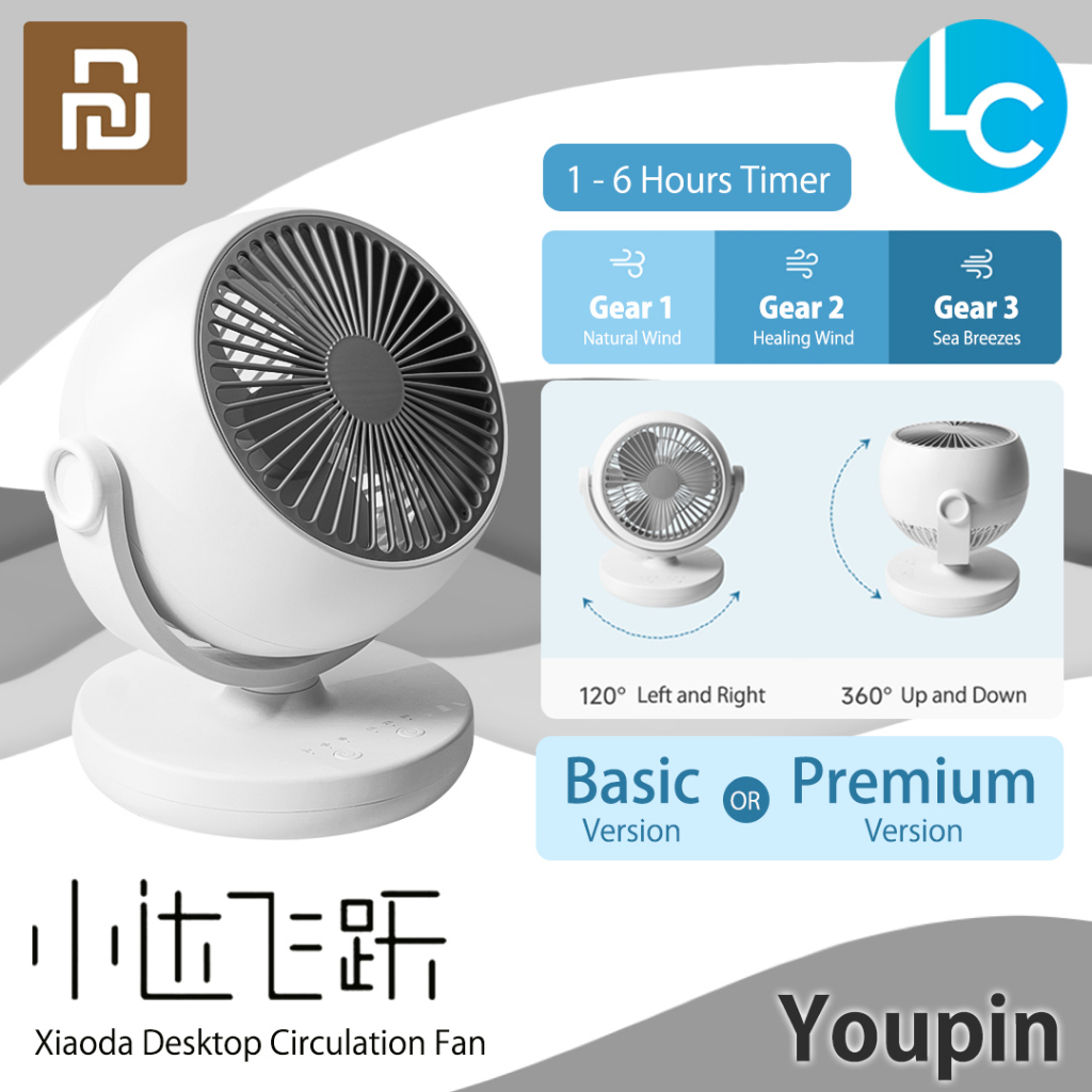 Xiaoda Feiyue C06 C08 Desktop Fan Portable Air Circulation Fan 3 Gears ...