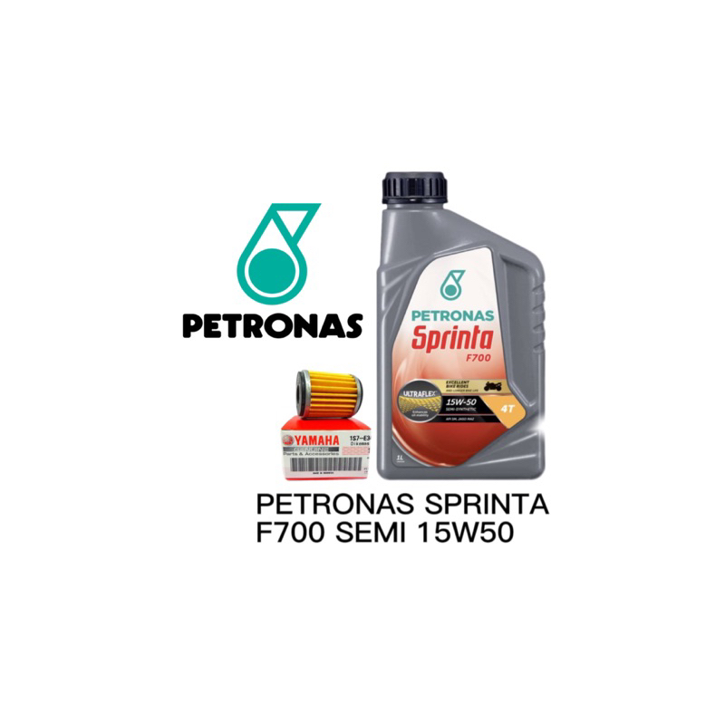 PETRONAS Sprinta F700 15W50 SEMI SYNTHETIC 4T motor engine oil Minyak ...