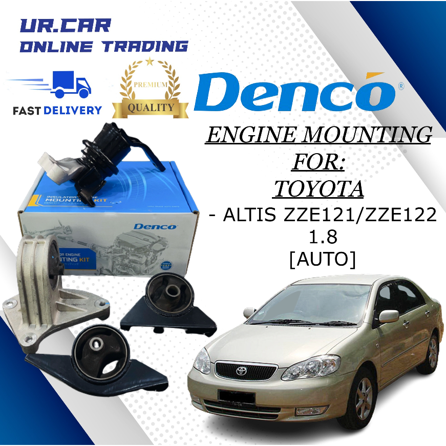 DENCO TOYOTA ALTIS ZZE121 / ZZE122 1.8 (AUTO) ENGINE MOUNTING KIT SET ...