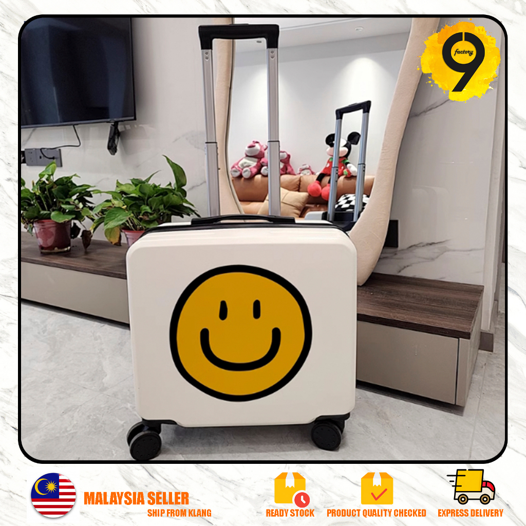 Smiley Kids Bag Cute Luggage Bag Smiley Beg Kanak Kanak | Shopee Malaysia