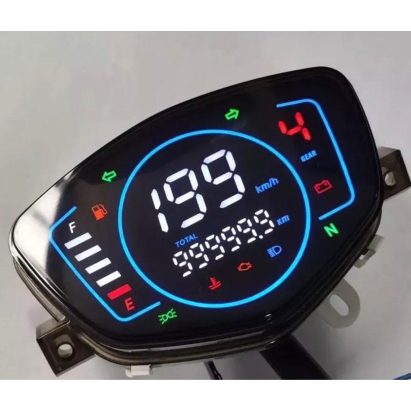 Yamaha LC135 v1 Fancy Digital Meter Full Led Digital Meter Modified Ful ...