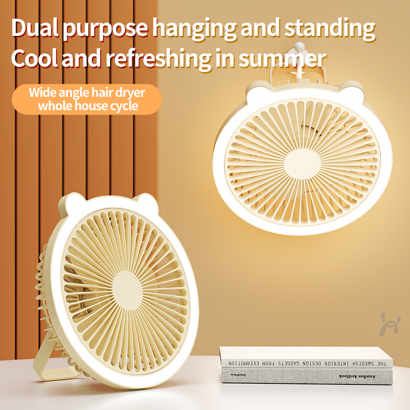 4 in 1 USB Fan Rechargeable Desk Lamp Fan Portable Desk Fan with LED ...