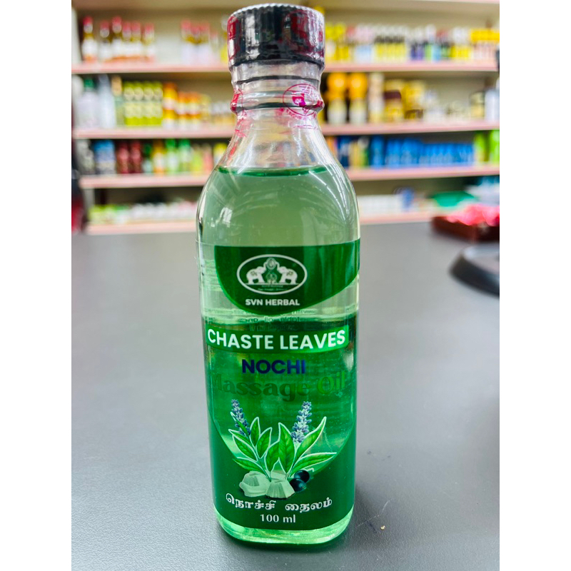 SVN HERBAL CHASTE LEAVES MASSAGE OIL/NOCHI LEAVES OIL 100ml | Shopee ...