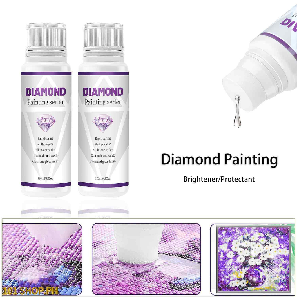 120ml 5D Diamonds Paintings Sealer Glue Permanent Hold Shine Effect | Shopee Malaysia