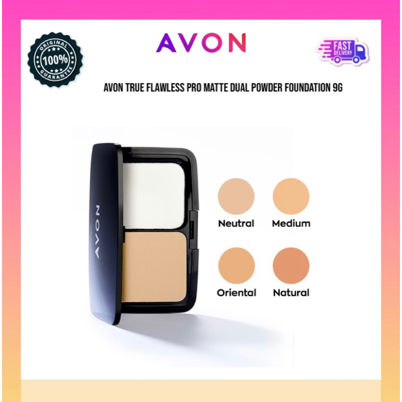 Avon True Flawless Pro Matte Dual Powder Foundation 9g | Shopee Malaysia