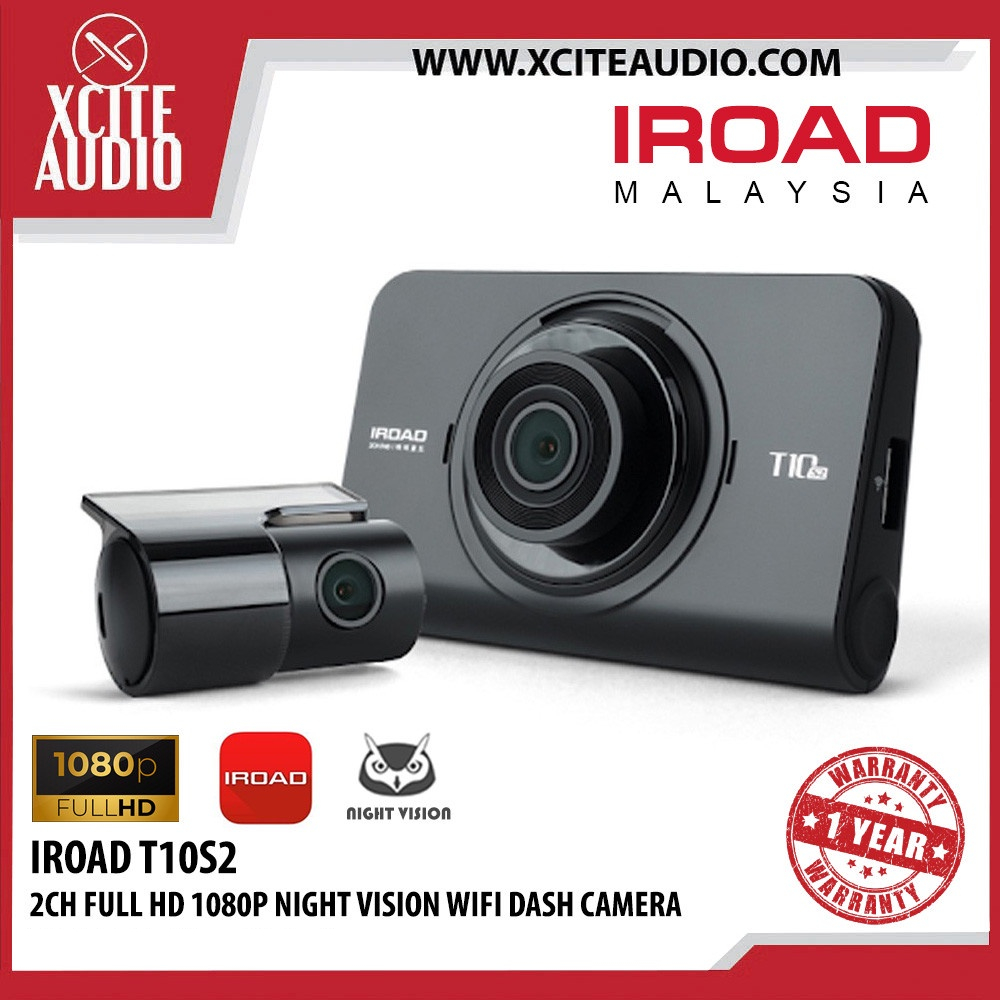 IROAD T10S2 2CH FHD 1080P Wifi OBD II X-Scanner Night Vision Car Camera ...