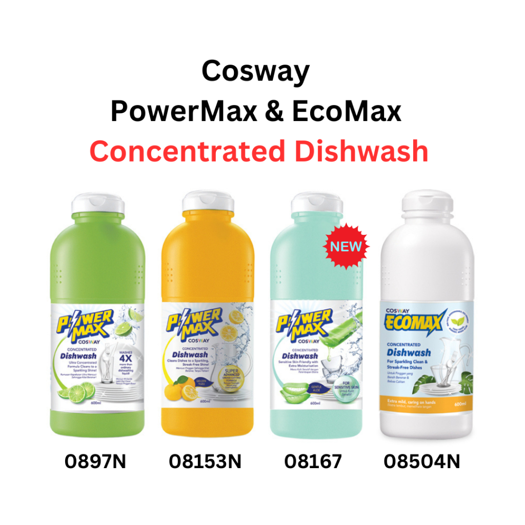 Cosway PowerMax Concentrated DishWash (600ml ) - Green 0897 / Sensitive ...
