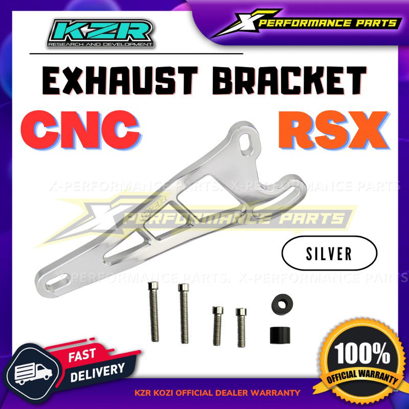 CNC Exhaust Bracket RSX with screw Thickness KZR | Shopee Malaysia