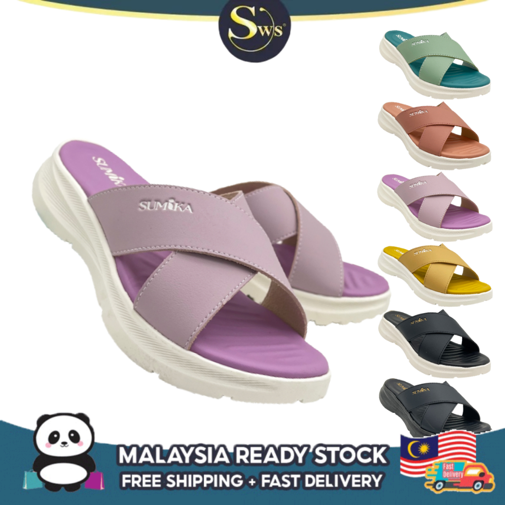 SWS Women Sandals Soft Comfy Slip-on / Lady Sandals / Perempuan Sandal ...