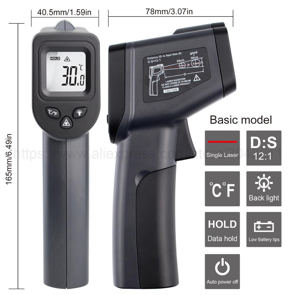 GM320 Laser Digital Infrared Thermometer Industrial Thermometer ...