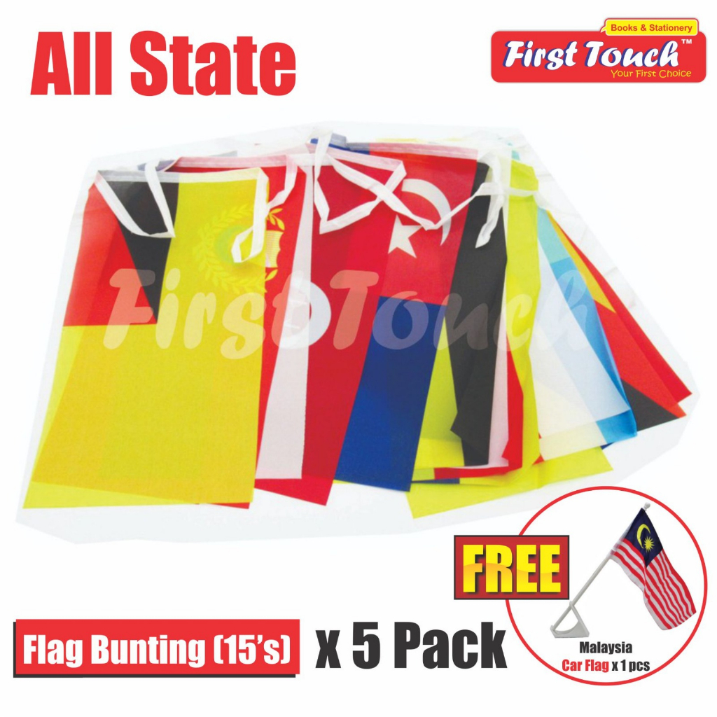 Bendera Malaysia Bunting Malaysia & All State Flag Bundle Banting ...