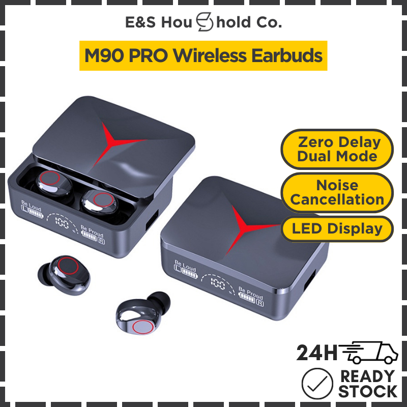 [Wireless Earbuds] M90 Pro TWS Wireless Gaming Earphone | Noise Cancellation Technology ...