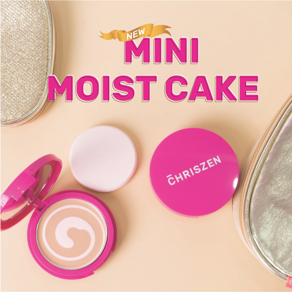 Chriszen Mini Moist Cake SPF 50 ( 10g ) PINK 02 | Shopee Malaysia