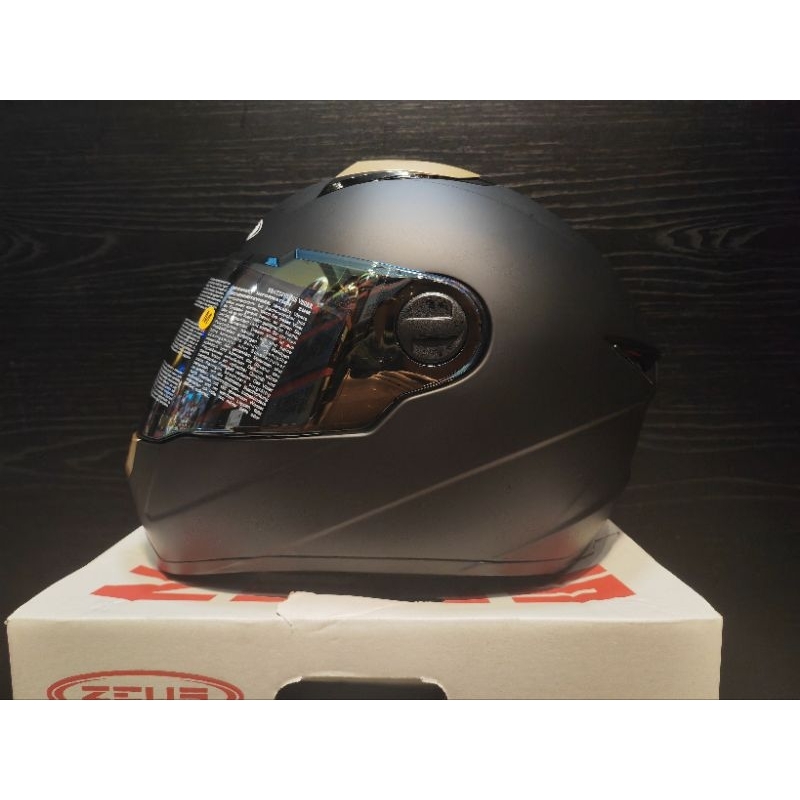 ZEUS GJ-811 MATT BLACK FULL FACE | Shopee Malaysia